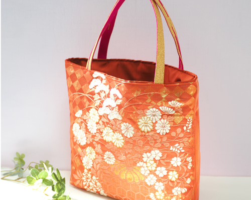 西陣織】着物帯リメイクバッグ(帯リメイク/伝統工芸/京都西陣 西陣織】着物帯リメイクバッグ(帯リメイク/伝統工芸/京都西陣