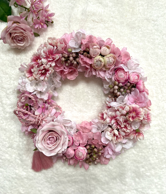 桜のリース たくさんの桜を使って… 【入学祝い 就職祝い 母の日のプレゼント 新築祝いに】 リース cocoa 通販 15317332 ...