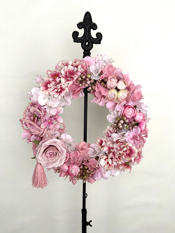 桜のリース たくさんの桜を使って… 【入学祝い 就職祝い 母の日のプレゼント 新築祝いに】 リース cocoa 通販 15317332 ...