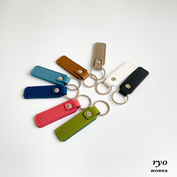 本革シュリンクレザーキーホルダー キーリング ryo 通販 15317968｜Creema(クリーマ)