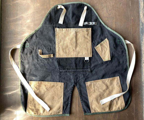 niwa no mi アップサイクルエプロン ワークエプロン リメイク 古着 エプロン niwa no mi 通販 15318650｜Creema(クリーマ)