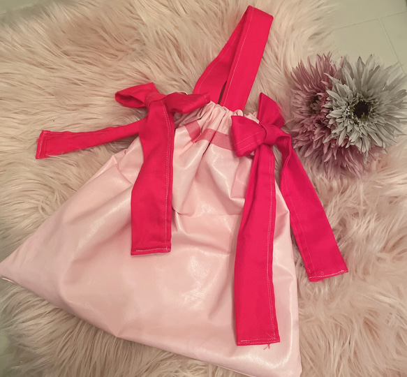 ぴんくリボンバック トートバッグ fantome 通販 15326107｜Creema(クリーマ)