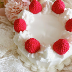 いちご可愛いシュガークレイケーキ(ケーキトッパー付き) 雑貨・その他 シュガークレイケーキMa chérie 通販 15326841 ...