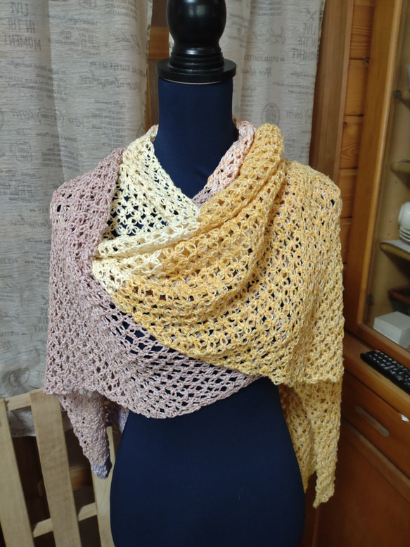 とっても軽い♪引き揃えストール♪送料無料 ストール アトリエFEOH 通販 15326870｜Creema(クリーマ)