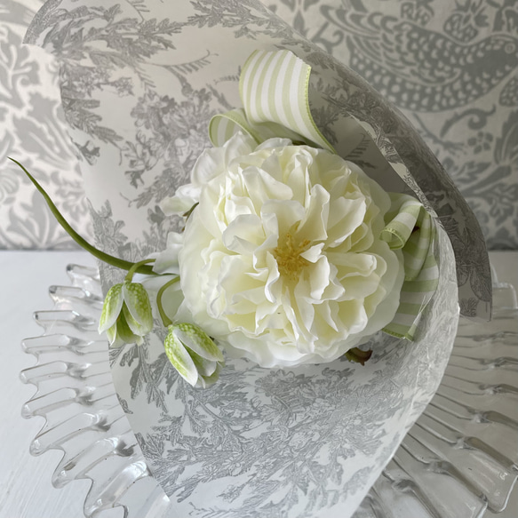 フラワーブーケペン ホワイト アートフラワー naoka 通販 15332164｜Creema(クリーマ)