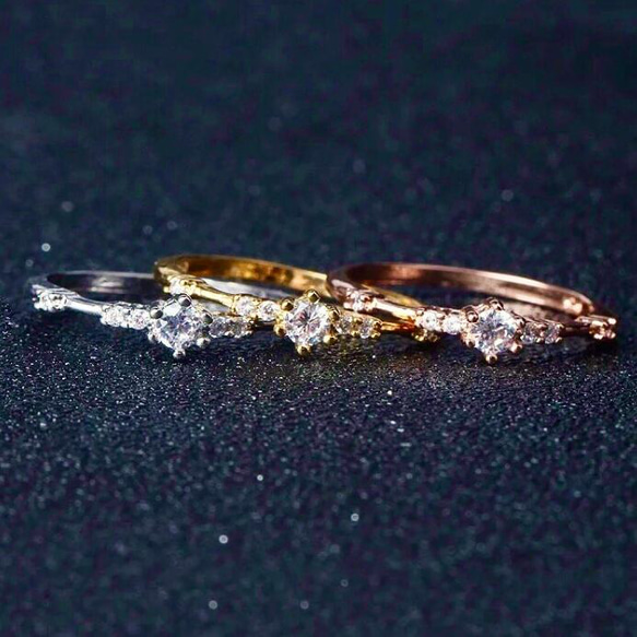 ビジューリング czダイヤモンド リング 指輪・リング 販売サイト移行＠プロフ見てね 通販｜Creema(クリーマ) 15337162