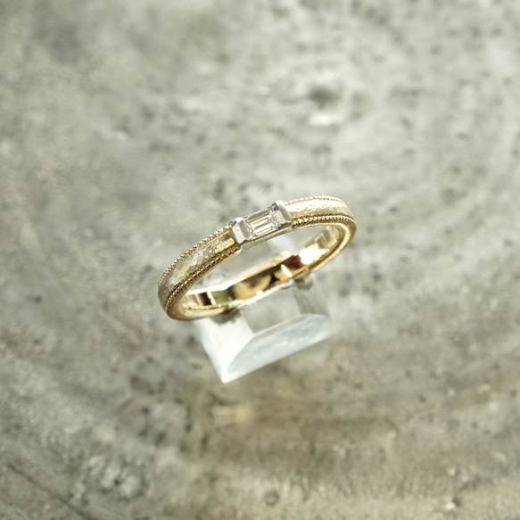 【受注製作】PT950×K18YGコンビ バケットダイヤモンドリング 指輪・リング オリーブ 通販 15341486｜Creema(クリーマ)