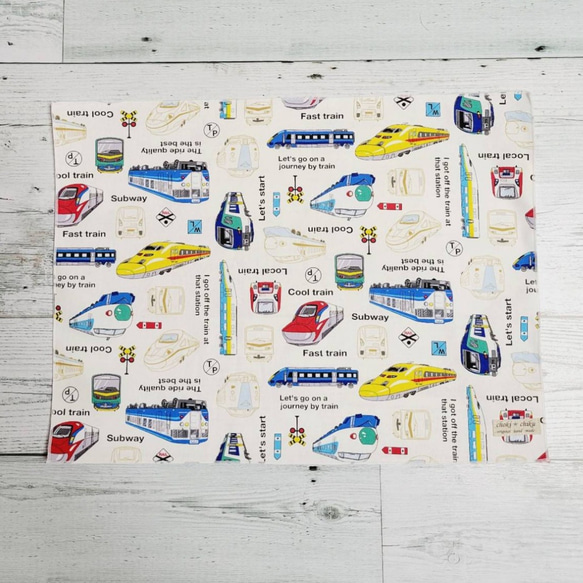 30×40 電車柄のランチョンマット、ナフキン、ランチマット【入園・入学】給食、男の子 ランチョンマット choki chiku 通販 ...