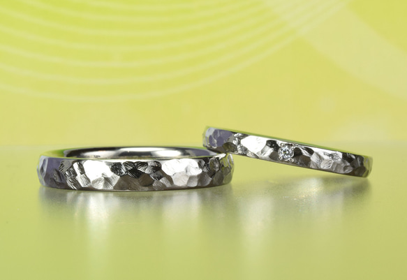 クラフト感が魅力 手彫りのテクスチュアの結婚指輪MG-020 指輪・リング SevenDreams 通販｜Creema(クリーマ)