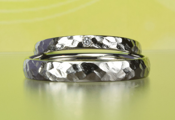 クラフト感が魅力 手彫りのテクスチュアの結婚指輪MG-020 指輪・リング SevenDreams 通販｜Creema(クリーマ)