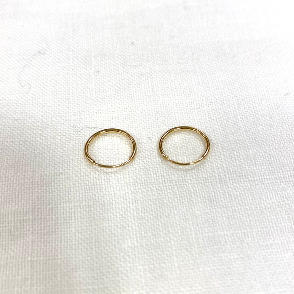 【K18 GOLD】18金 10mm フープ ピアス 18KP7 MADE IN JAPAN ピアス（フープ） Zoé+ Jewelry 通販 15351143｜Creema(クリーマ)