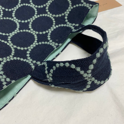 ラスト1点 ️【定番ハンドバッグ】タンバリン ネイビーにライトグリーンでハンドバッグ ミナペルホネン ハンドバッグ peony jack 通販 ...