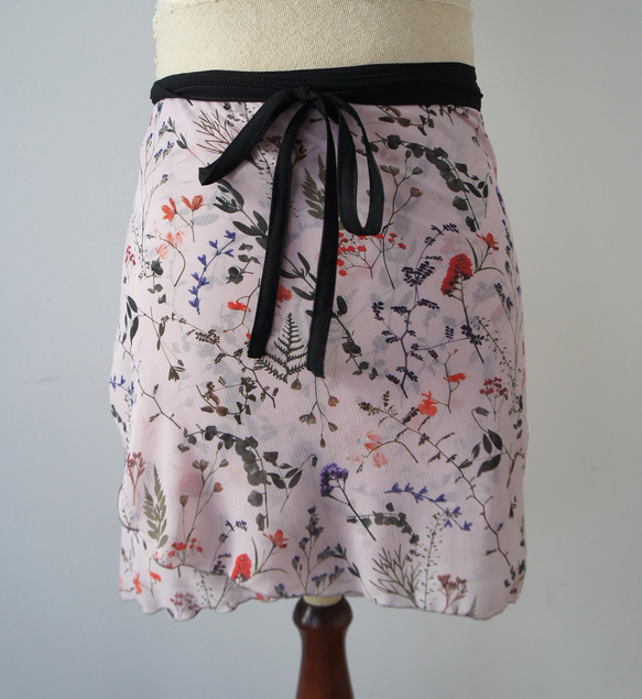 バレエ ラップスカート[ボタニカル*パフピンク 44-114] U130pink フレアスカート メゾンドシャポー 通販｜Creema ...