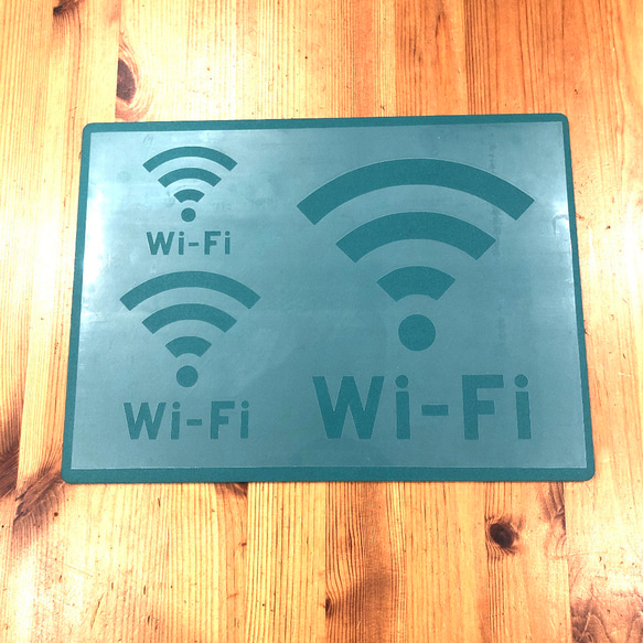 No.190 送料込ステンシルシート Wi-Fi WiFi ワイファイ 大中小 型紙 ステンシル☆TAKA 通販 15355480 ...