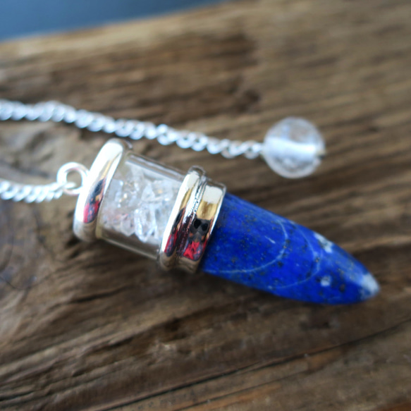 天然石ラピス＋ハーキマーダイヤモンド ペンデュラム(ペンジュラム) ダウジング 魔法 振り子 その他アクセサリー BodhiTree 通販 ...