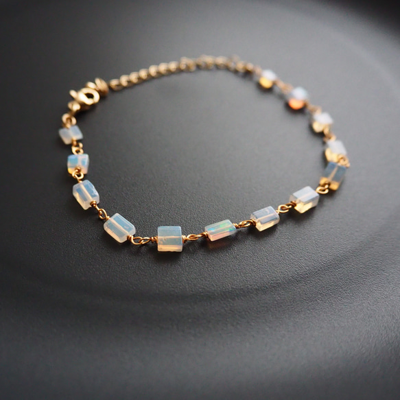 14kgf エチオピアオパール ブレスレット ブレスレット Gypsophila 通販 15364872｜Creema(クリーマ)