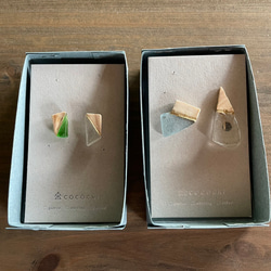 海と森のカケライヤリング-金継‐ イヤリング・ノンホールピアス COCOChi 通販 15368499｜Creema(クリーマ)