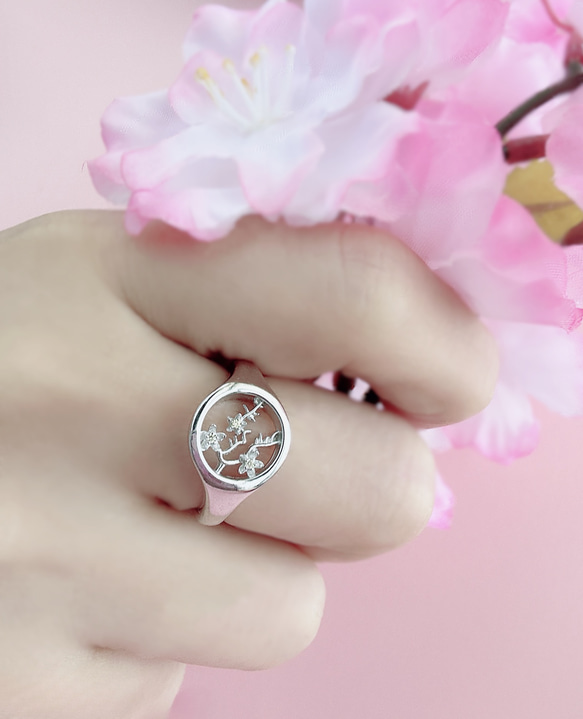 [Creema限定割引] 早咲きさくら 誕生石選べるcherry Blossoms ring 指輪・リング Ringo 通販 15375865｜Creema(クリーマ)