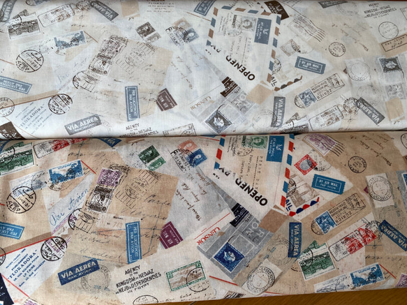 新柄入荷！『Moda モダ BON VOYAGE 濃いめベージュ』～50㎝単位でカット～ 生地 Blanc de Roi 通販｜Creema ...