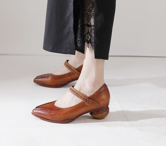 ♥23春夏ハンドメイド新作♥レディース本革個性的シューズパンプス ハイヒール 22.5cm～25cm #636 パンプス 鹿のfashion ...