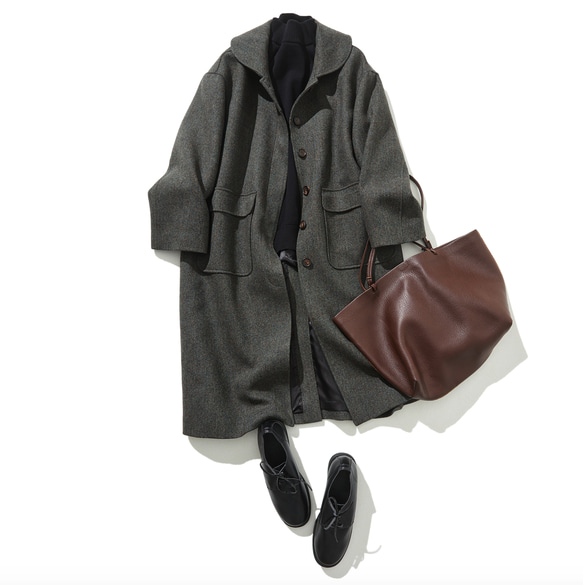 ウール100％ カジュアル過ぎず大人めに着こなせる ロングコート ウールコート230102-1 コート fall-in&co(talent) 通販 15424238｜Creema(クリーマ)