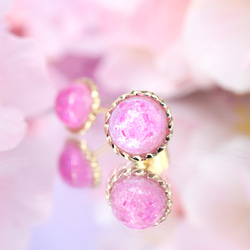 色が変わる 桜色1粒ピアス〜sakura jelly〜 さくら サクラ 春 色が変わる 桜色1粒ピアス〜sakura jelly〜 さくら サクラ 春