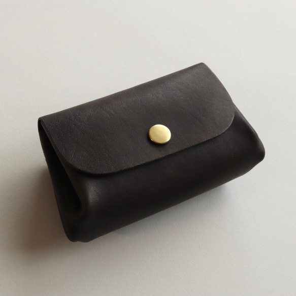 柿渋染の小さい財布(鉄媒染) 二つ折り財布 草木染レザーSou-no-Iro 通販 15431760｜Creema(クリーマ)
