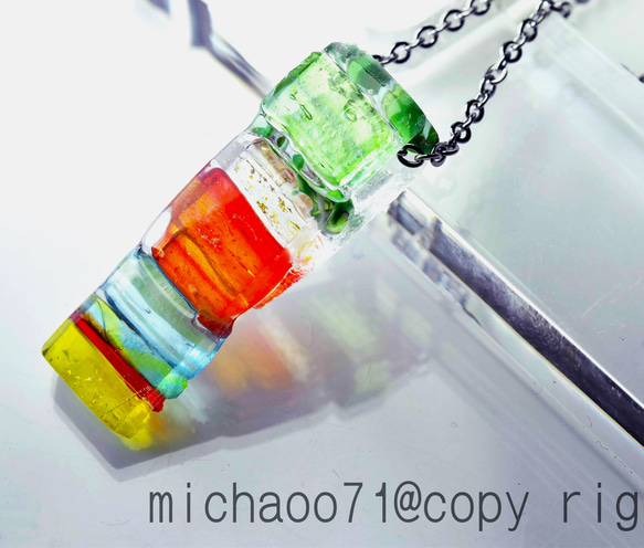 淡彩ガラスジュエリー 透明感が醸し出す七変化ペンダントTOP 10810-482m 送料無料 ペンダントトップ michaoo71 通販 15433043｜Creema(クリーマ)