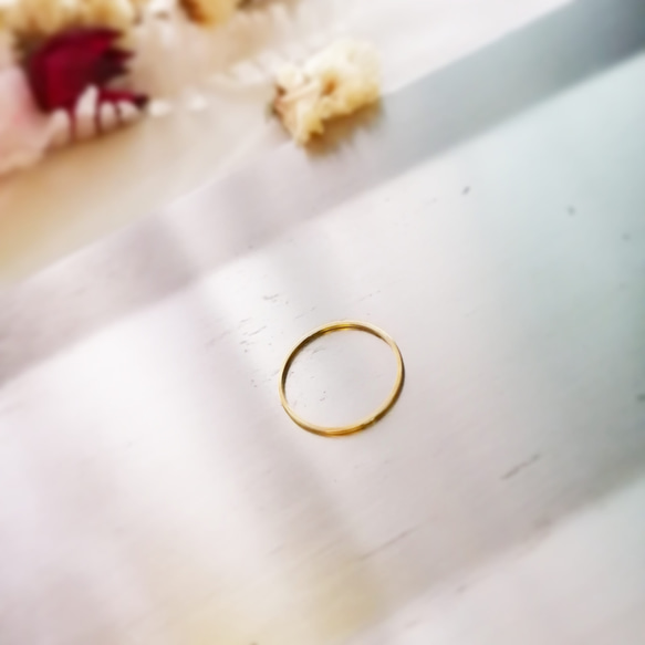 14kgf 14K ゴールドフィルド ゴールド 7号 華奢 つけっぱなしOK アレルギー対応 重ね着け 指輪・リング Cute adult yoru.｡.:* 通販 15435951 ...