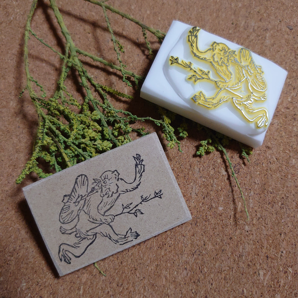 消しゴムハンコ☆鳥獣戯画☆猿 はんこ・スタンプ MIKAX1108 通販｜Creema(クリーマ) 15459772