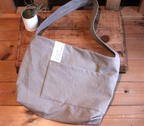 〈再販！〉ヴィンテージ帆布のビッグショルダー マッシュルーム トートバッグ musica 通販 15470023｜Creema(クリーマ)