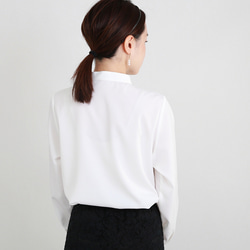 式典〜普段着も 結ばず決まる 洗えるボウタイブラウス 長袖 シワになりにくい ホワイト 0566WH ブラウス SWiMMY Clothing 通販 15471453｜Creema(クリーマ)