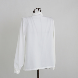 式典〜普段着も 結ばず決まる 洗えるボウタイブラウス 長袖 シワになりにくい ホワイト 0566WH ブラウス SWiMMY Clothing 通販 15471453｜Creema(クリーマ)