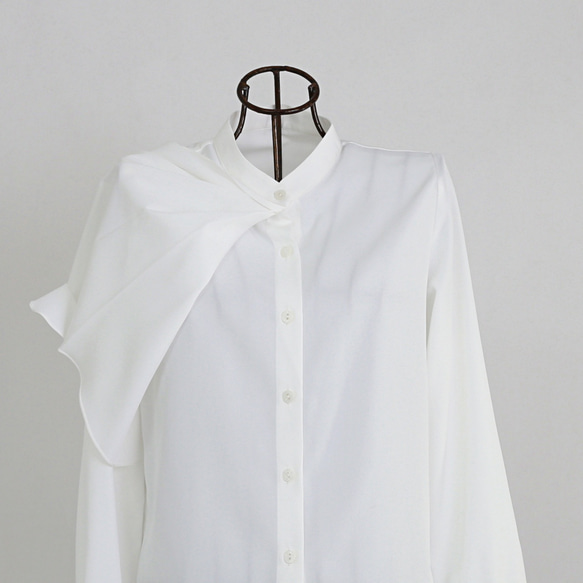 式典〜普段着も 結ばず決まる 洗えるボウタイブラウス 長袖 シワになりにくい ホワイト 0566WH ブラウス SWiMMY Clothing 通販 15471453｜Creema(クリーマ)