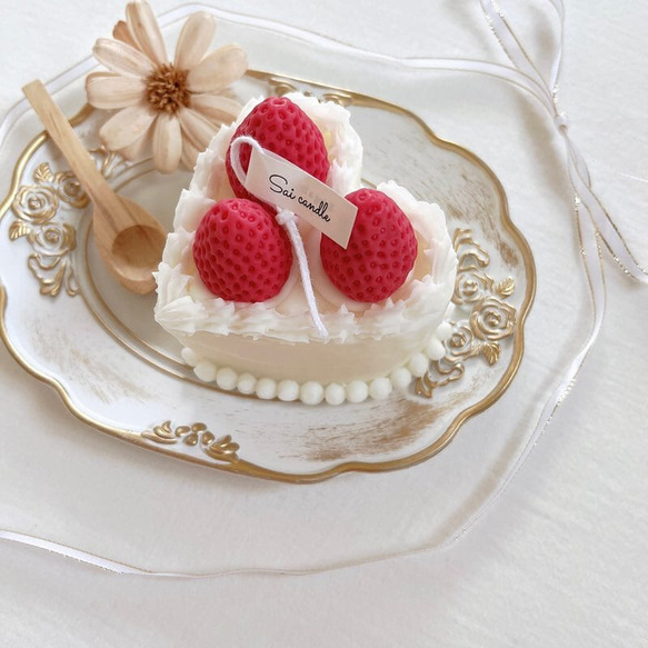 heart cake candle￤ハートケーキキャンドル キャンドル・キャンドルホルダー sai candle 通販 15495808 ...