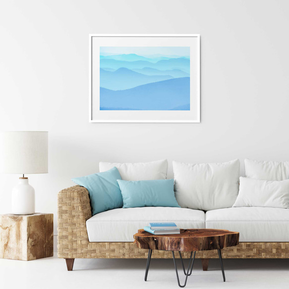 静寂を纏う碧い山脈 - 心安らぐ自然の風景をあなたの部屋に届けるアートポスター 写真・グラフィック preseART 通販 15503091｜Creema(クリーマ)