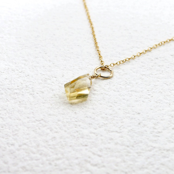 14kgfシトリンラフドロップカットネックレスチャーム・ペンダントトップ ペンダントトップ *Hitotsubu* 通販｜Creema(クリーマ)