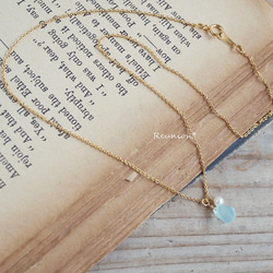 ライトブルージェード（天然クォーツァイト）ネックレス 14KGF ネックレス・ペンダント petit la reve 通販 15534391｜Creema(クリーマ)