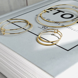 【Sale!】14kgf(刻印入り) フラットフープピアス S/M/L ピアス（フープ） milimili901 通販｜Creema(クリーマ)