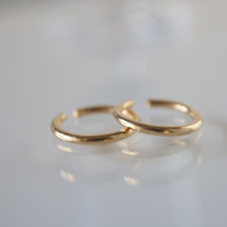 【特集掲載】14kgf 100ansフープイヤリング 2サイズシンプル スキンジュエリー ノンホール イヤリング・ノンホールピアス simpRay 通販｜Creema(クリーマ) 15544135