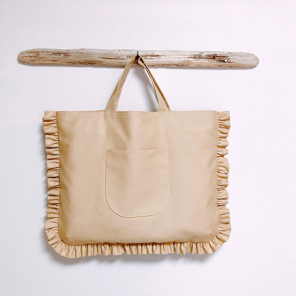 Lサイズのフリルのレッスンバッグ（型紙と作り方のセット）AC-2304 レッスンバッグ 子ども服の型紙ショップ｜ツクロ 通販 15544324 ...