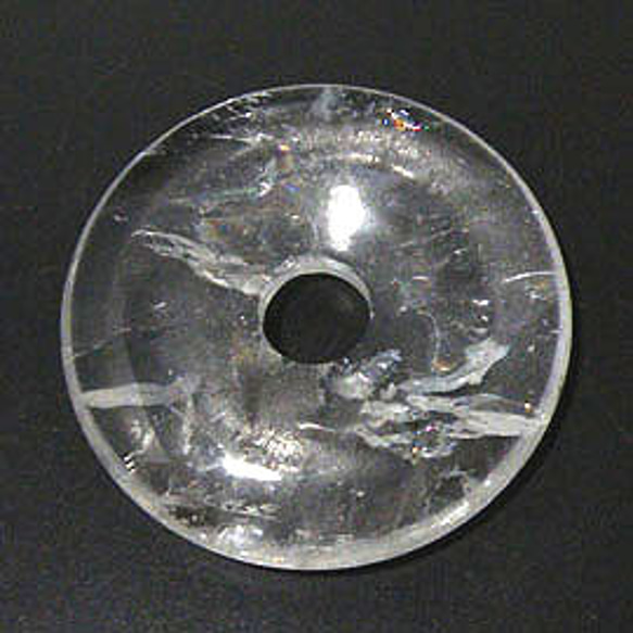 天然石パーツ ピーディスク クリスタルクォーツ水晶 ドーナツ型 ti-p-disk-49 約40mm 天然石 trésor 通販 ...