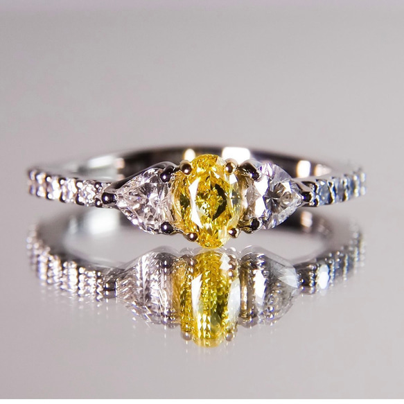 Pt/K18 イエローダイアモンド・ダイアモンドリング 指輪・リング MaPRE Nene 通販｜Creema(クリーマ)