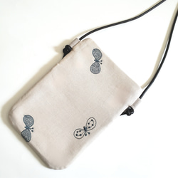 スマホショルダー ポシェット ミナペルホネン choucho スマホショルダー サコッシュ [受注製作] スマホポシェット・スマホポーチ ...