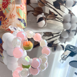 【a127】 ︎新作 ︎ 蜜柑×ヘビーピンク色【子供大人兼用☆スマホショルダー】全機種対応/多用途指ストラップ ネックストラップ Coco’s ...