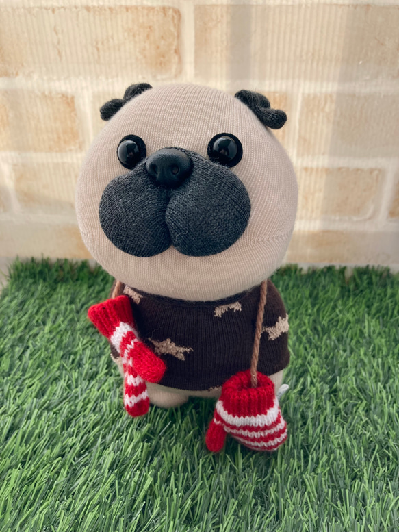 ぽっけに手 ︎まだまだ寒い北海道 ︎ 手袋 パグ ぬいぐるみ ぬいぐるみ mofu_mofu_club 通販｜Creema(クリーマ ...