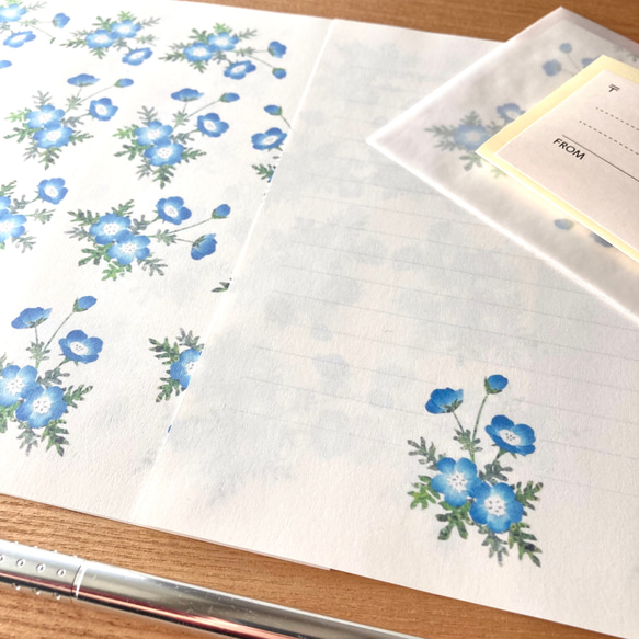 ネモフィラレターセット レターセット tomocollage 通販｜Creema(クリーマ) 15602516