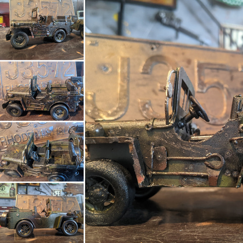 アメリカン ミリタリー ブリキカージープ US ARMY JEEP #軍用 アメリカン ミリタリー ブリキカージープ US ARMY JEEP #軍用