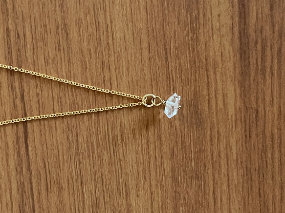 ハーキマーダイヤモンドのネックレス 14kgf ネックレス・ペンダント sironekoshop 通販 15610785｜Creema(クリーマ)