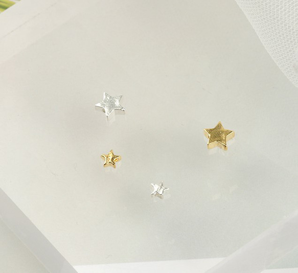 SV925シルバー ☆型8㎜ チャーム 14kgP 手作り DIY 金具 パーツ アレルギー対応 チャーム 天然石アクセサリーのfiracia 通販 15611571｜Creema(クリーマ)